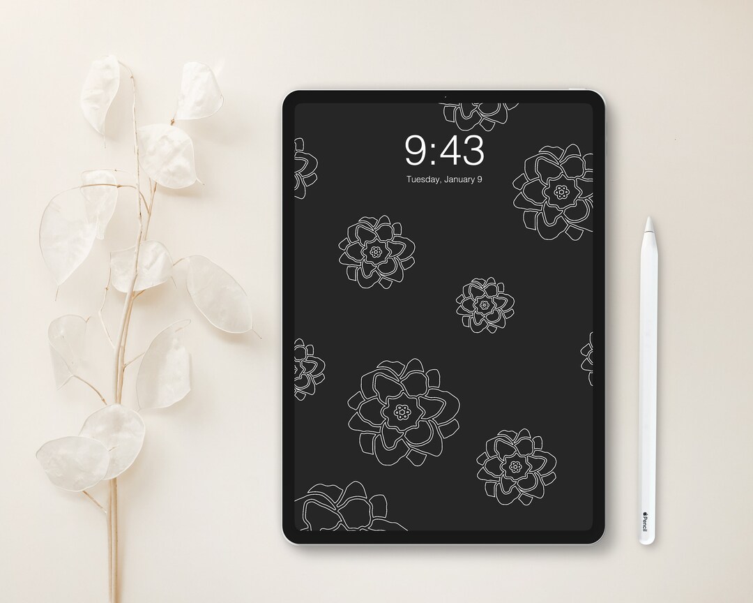 IPad Wallpaper Floral Wallpaper for Tablets iPad Pro - Etsy