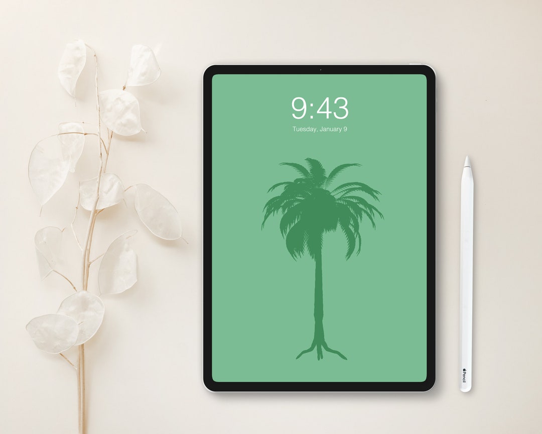 IPad Wallpaper Palm Tree Wallpaper for Tablets Green iPad - Etsy