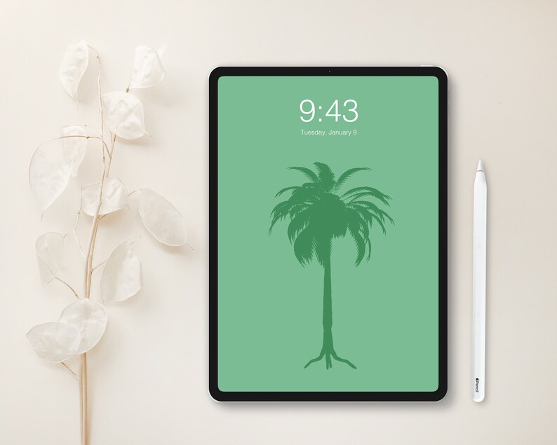 IPad Wallpaper Palm Tree Wallpaper for Tablets Green iPad - Etsy