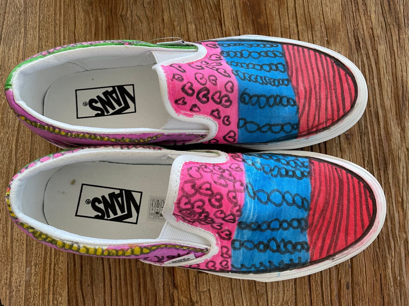 Custom Hand Colored Vans - Etsy