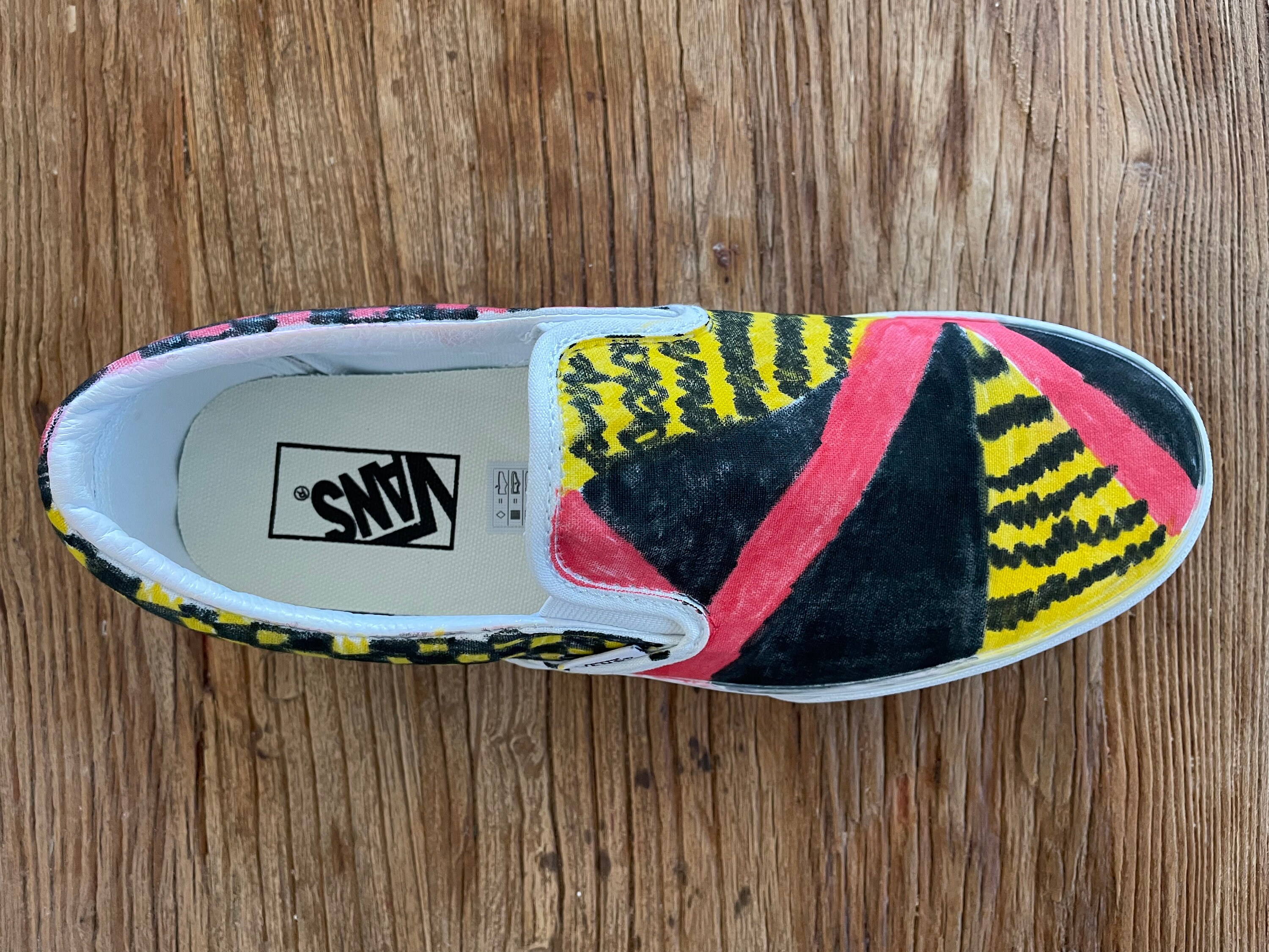 Custom Hand Colored Vans - Etsy