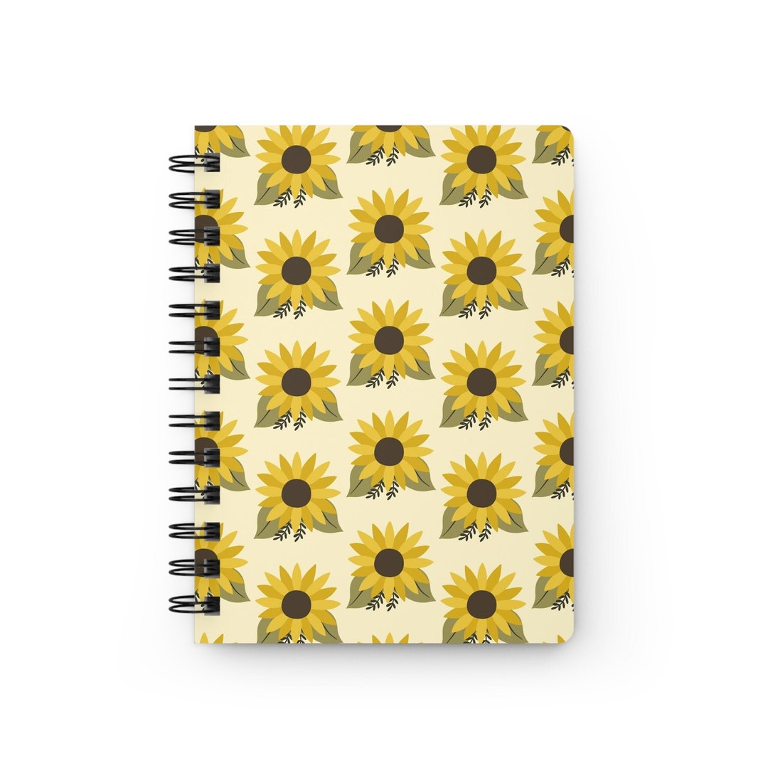 Fall Sunflowers Spiral Journal, Diary, Lined Journal for Women, Planner ...