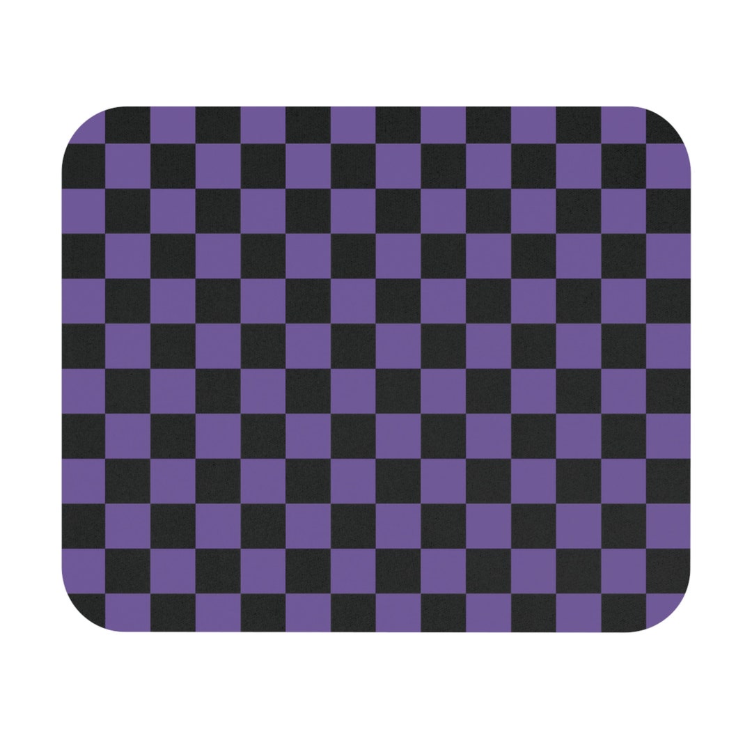 Boho Checkered Mouse Pad, Computer Accessories, Purple Decor, Home ...