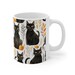 Black Cat Coffee Mug, Farmhouse, Fall Coffee Cup, Pumpkins, Halloween ...