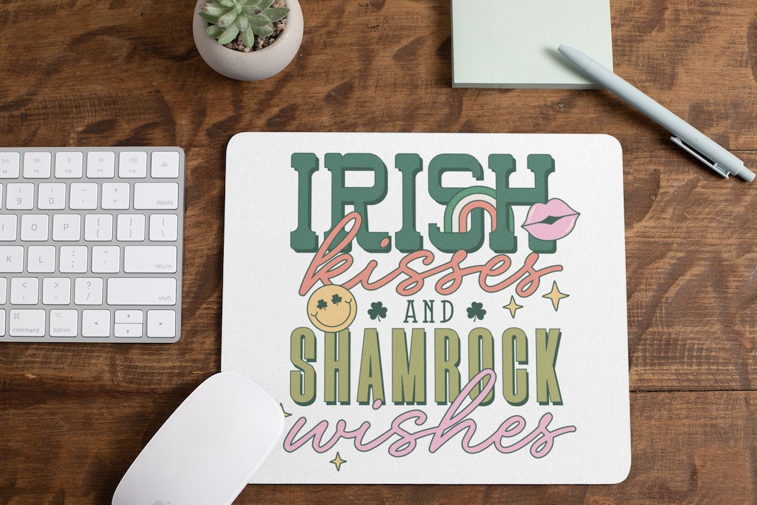 St. Patrick's Day Mouse Pad, Computer Accessories, Irish Kisses ...