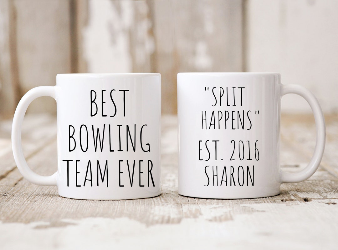Personalized Gifts, Custom Bowling Coffee Mugs, Split Happens, Bowler ...