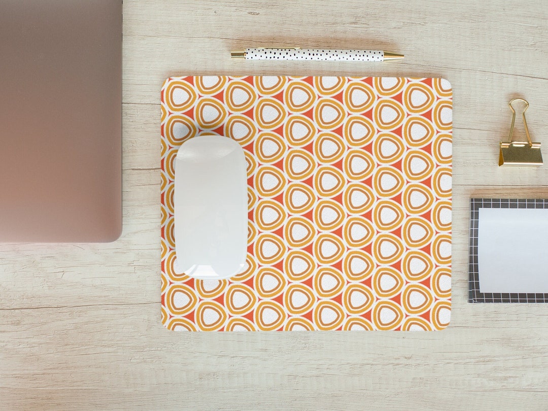 Retro Print Mouse Pad, Computer Accessories, Office Decor, 60s 70s ...