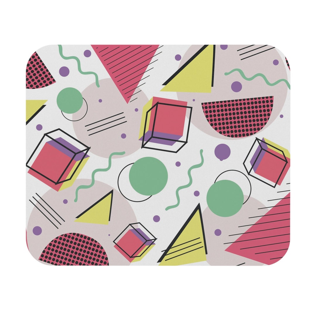 80s Mouse Pad, 90s Themed, Pink Memphis Pattern, 1980s Geometric ...