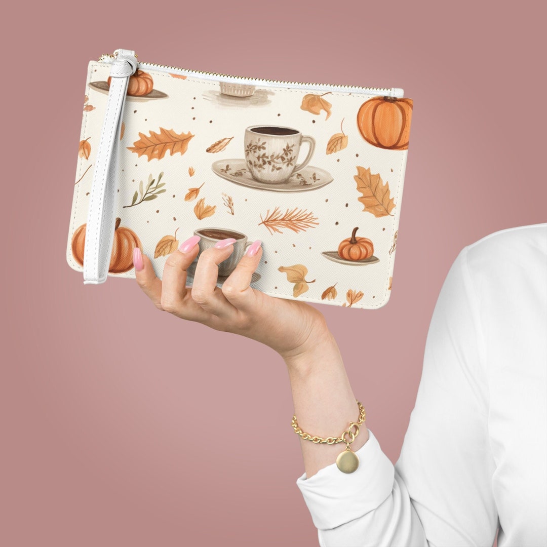 Fall Wallet, Pumpkin Spice, Coffee Lover Gift, Faux Leather Wallet ...