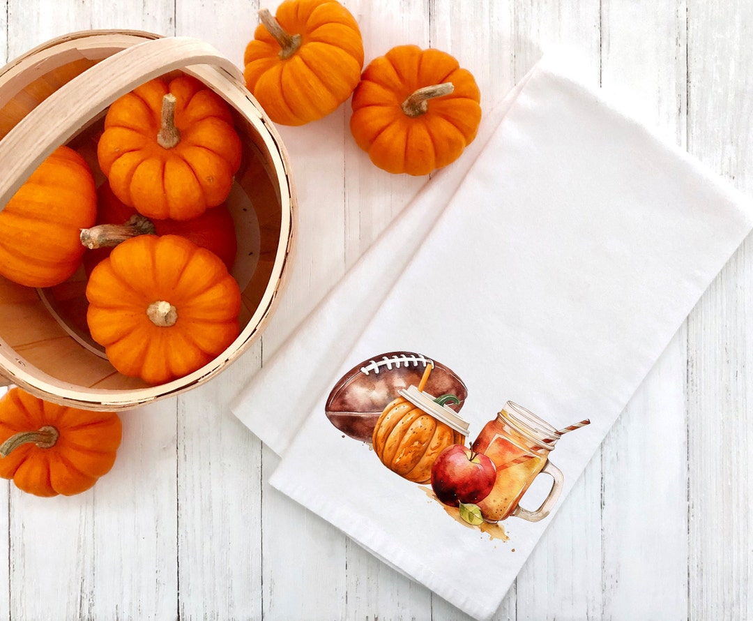 Fall Tea Towel, Pumpkin Patch, Apple Cider, Fall Kitchen, Dish Towel ...