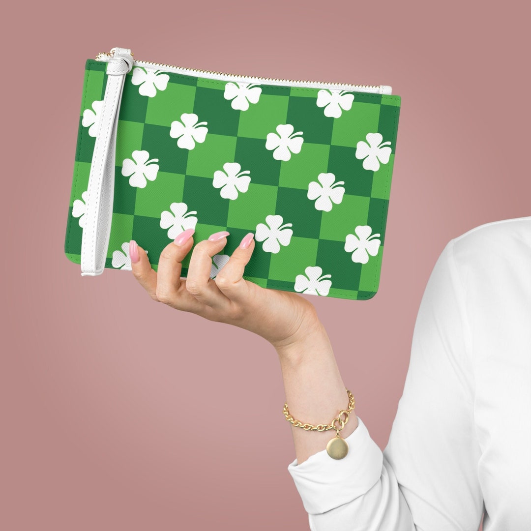 St. Patrick's Day Wristlet, Saint Patrick, Shamrock, Irish, Checkered ...