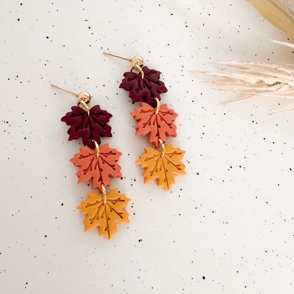 Autumn Leaf Earrings - Etsy
