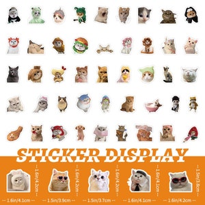 Whimsical Cat/dog Sticker Collection（60 Stickers） - Etsy