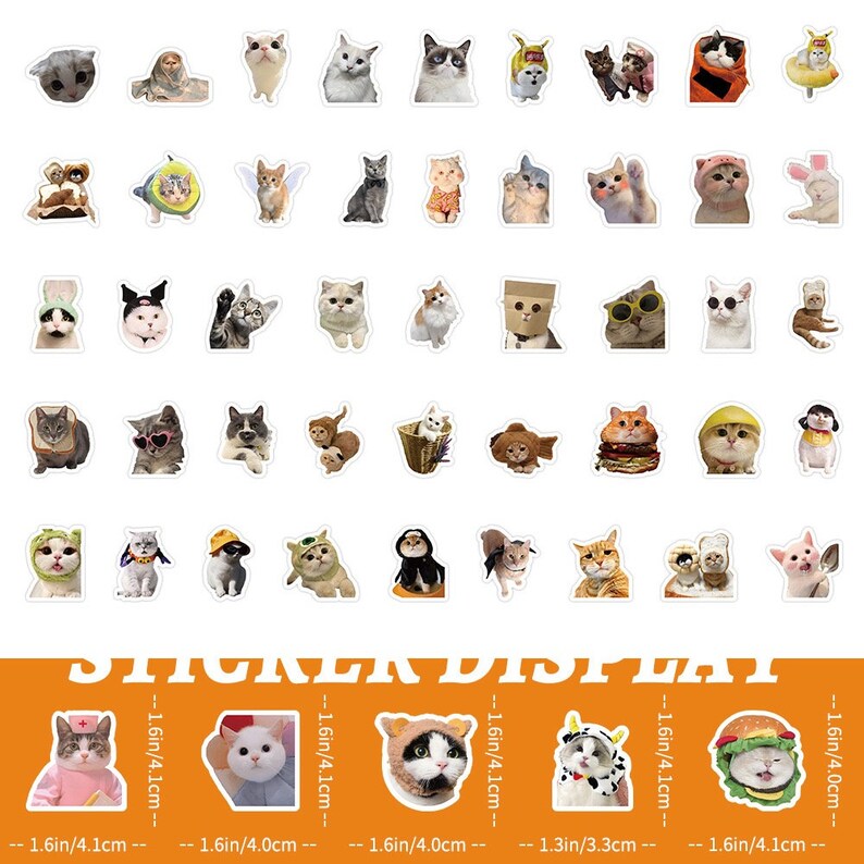 Whimsical Cat/dog Sticker Collection（60 Stickers） - Etsy