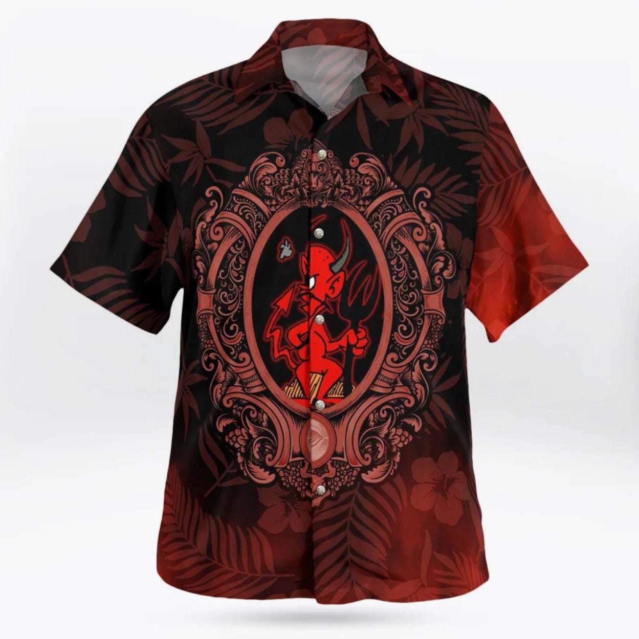 Cartoon Styled Demon Satanic Hawaiian Shirt