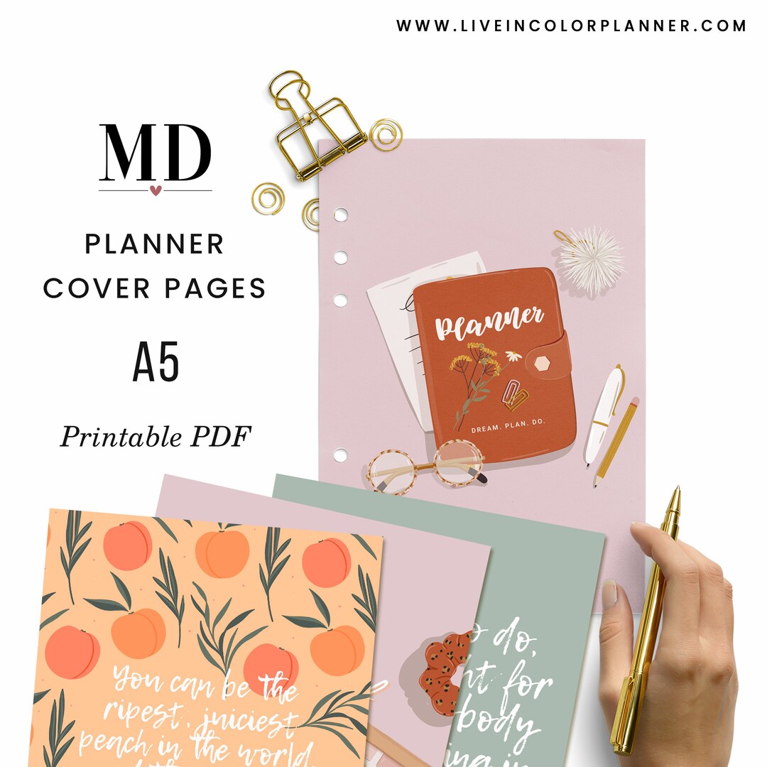 Bundle Pack Cover Planner Printable Inserts A5 Binder Title Pages - Etsy