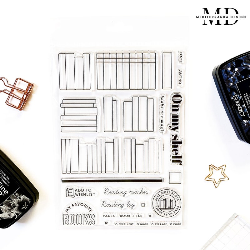 Book Review Stamp - Etsy