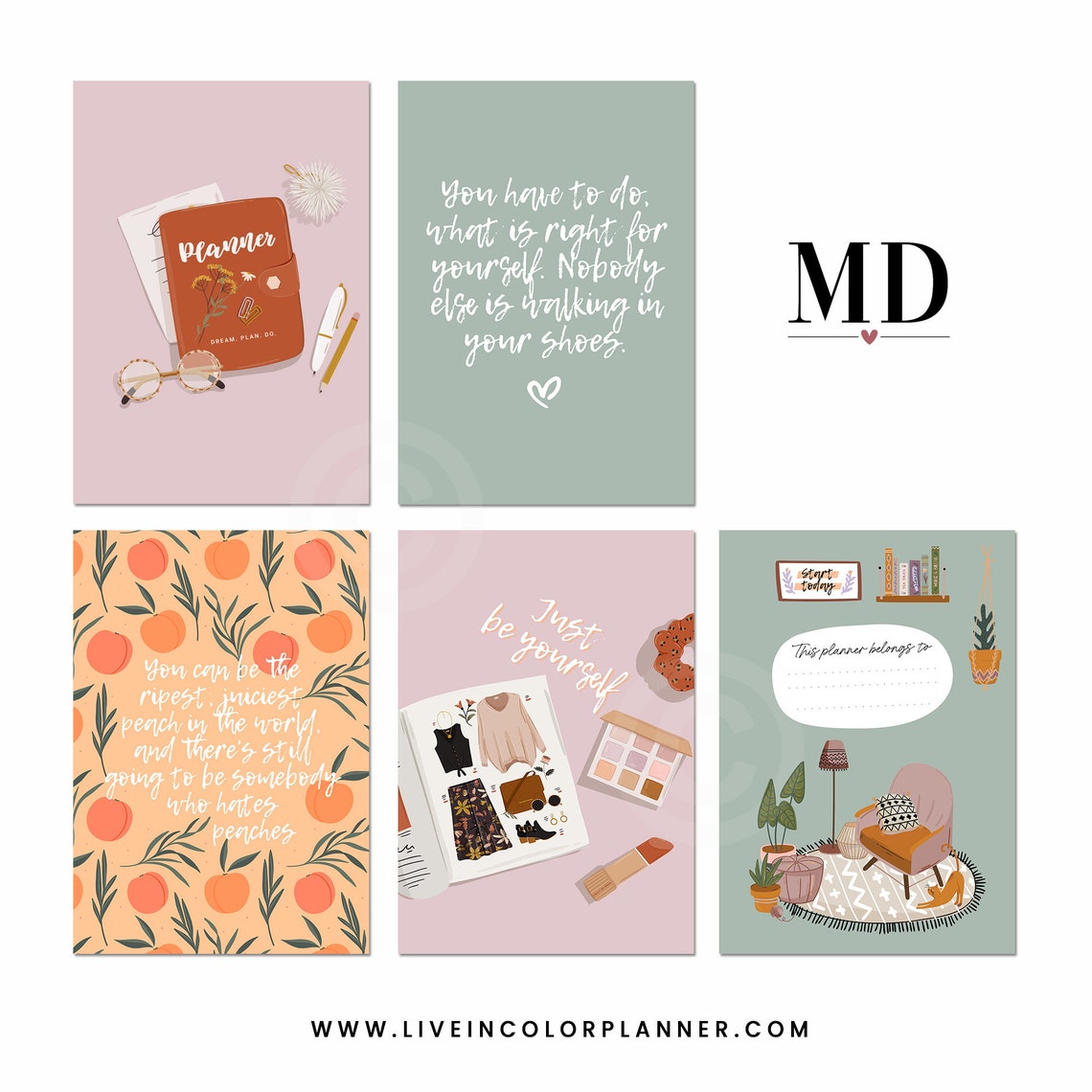 Bundle Pack Cover Planner Printable Inserts A5 Binder Title Pages - Etsy