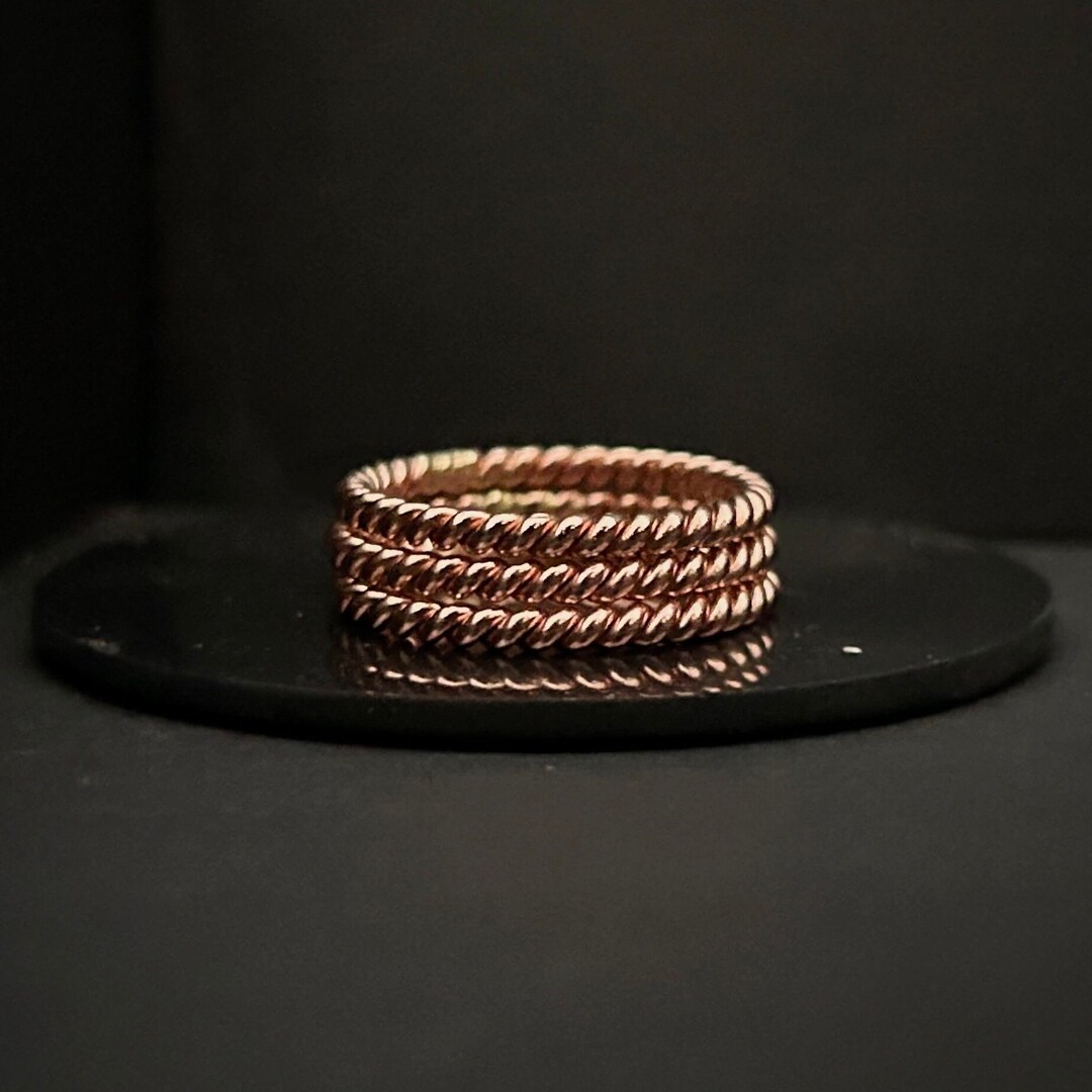 Copper Tensor Finger Rings Stackable Pure Copper Healing Jewellery ...