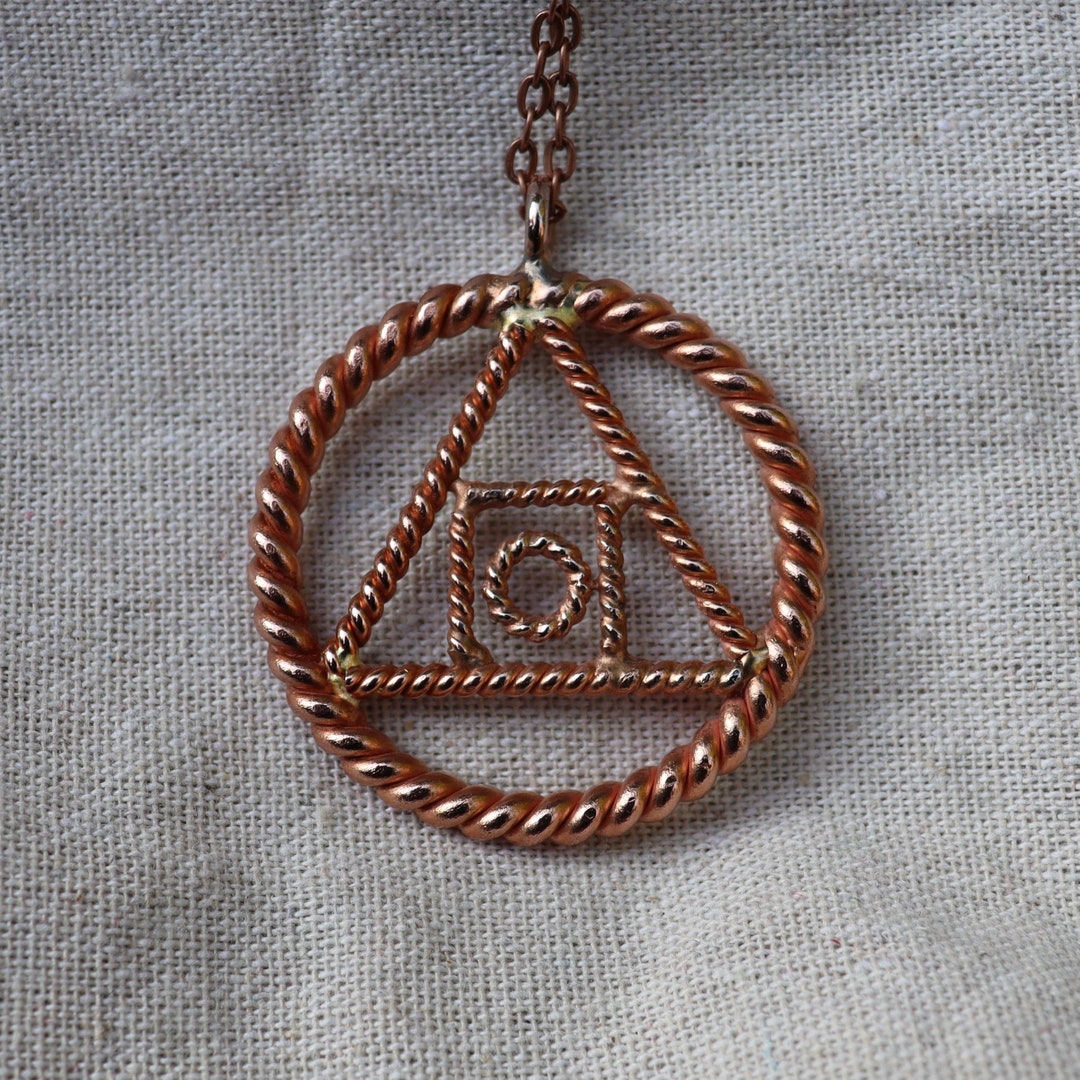 Copper Tensor Philosophers Stone Alchemy Pendant - Hermetic - Sacred ...