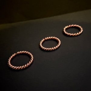 Copper Tensor Finger Rings - Open-ended Stackable - Healing Jewellery ...
