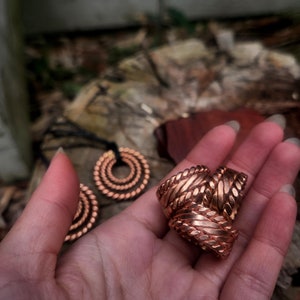 Sacred Metaphysical Copper Tensor Ring - Hand Hammered - Healing ...
