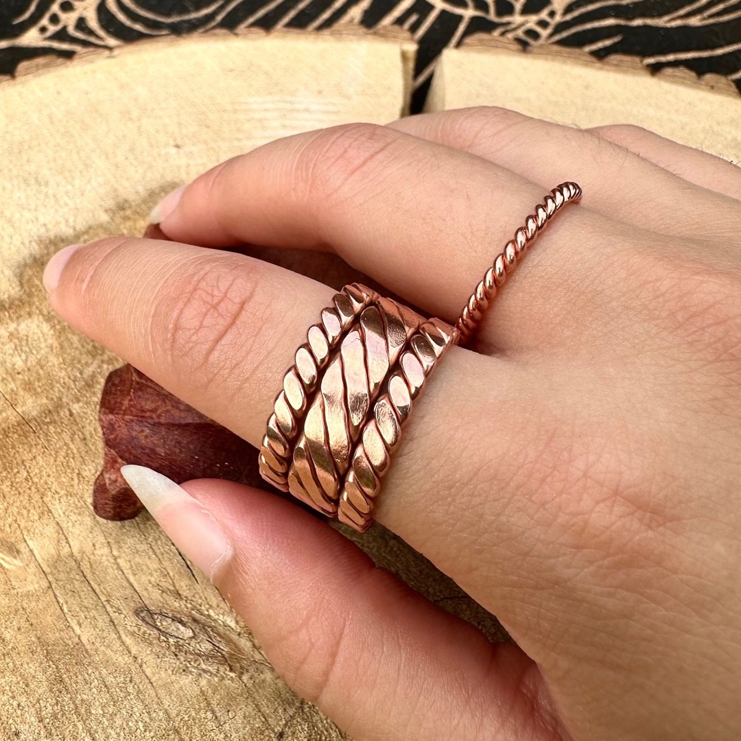 Sacred Metaphysical Copper Tensor Ring - Hand Hammered - Healing ...