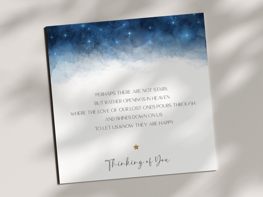 Sympathy Card, Bereavement, Condolences, Sorry for Your Loss, Thinking ...