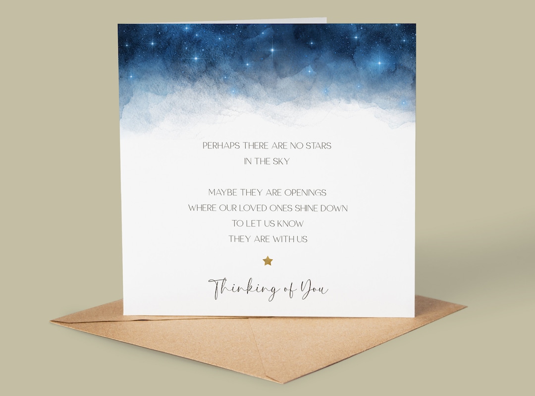 Sympathy Card, Bereavement, Condolences, Sorry for Your Loss, Thinking ...