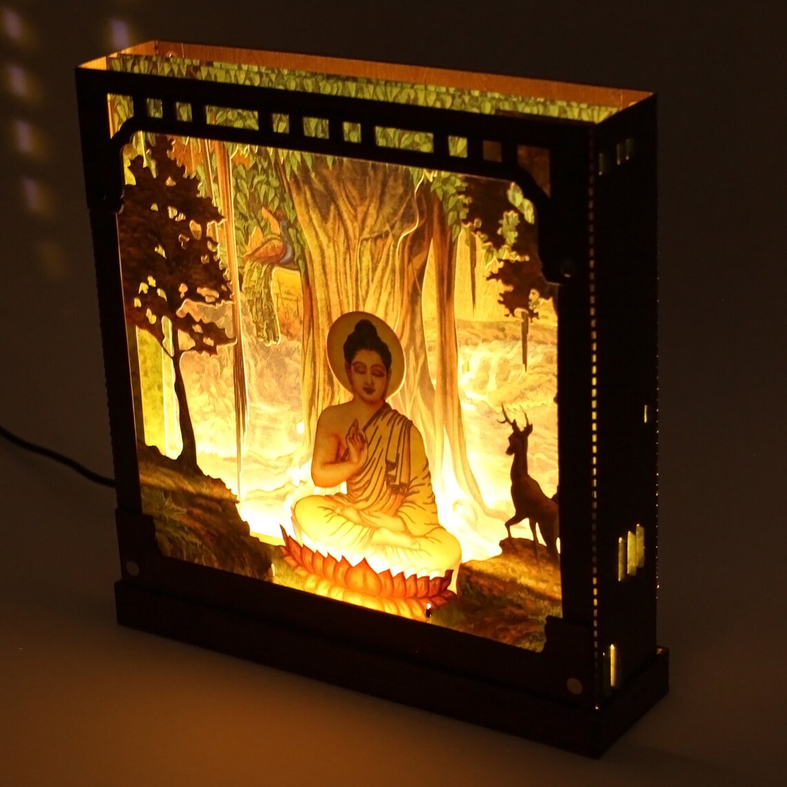 Shakyamuni Buddha LED Light Box - Etsy UK