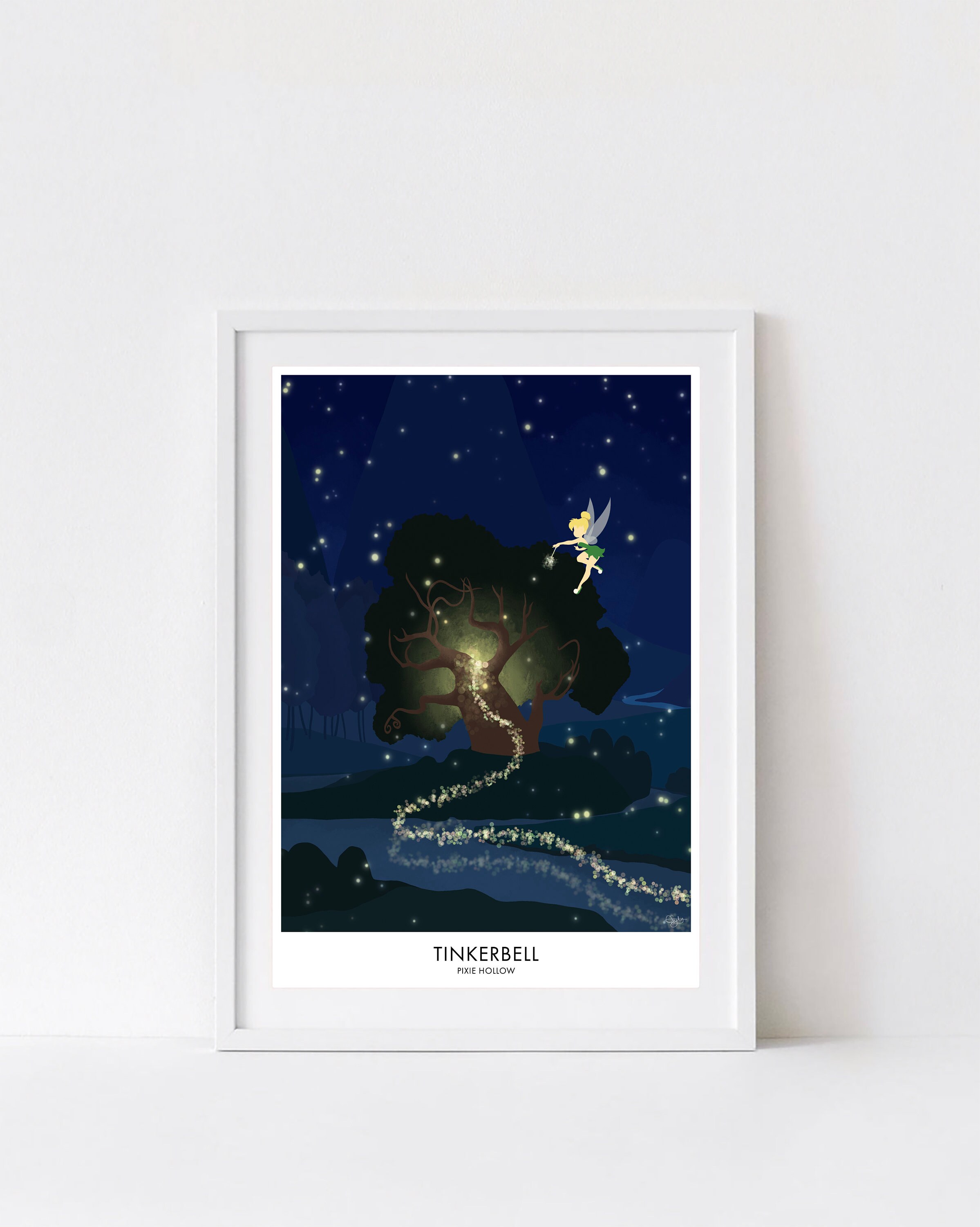 Tinkerbell Travel Print Pixie Hollow Disney Poster. - Etsy