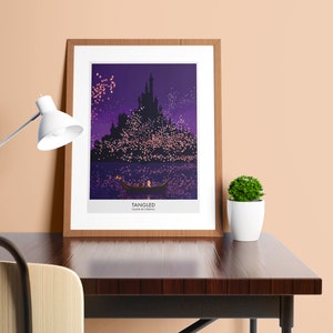 Tangled Rapunzel Travel Print. Disney Poster, Travel Art Rapunzel ...