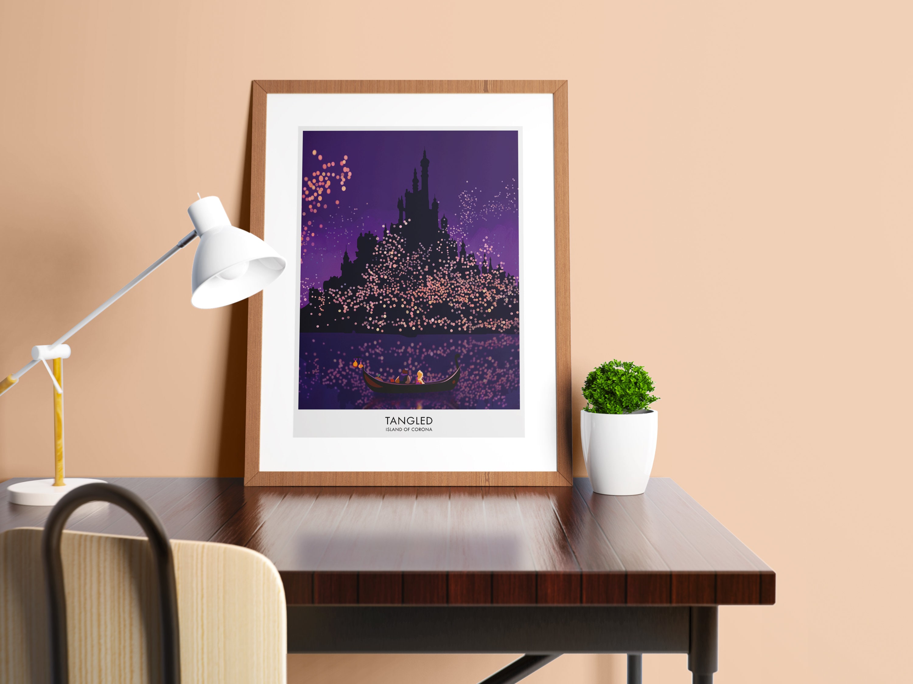 Tangled Rapunzel Travel Print. Disney Poster Travel Art - Etsy