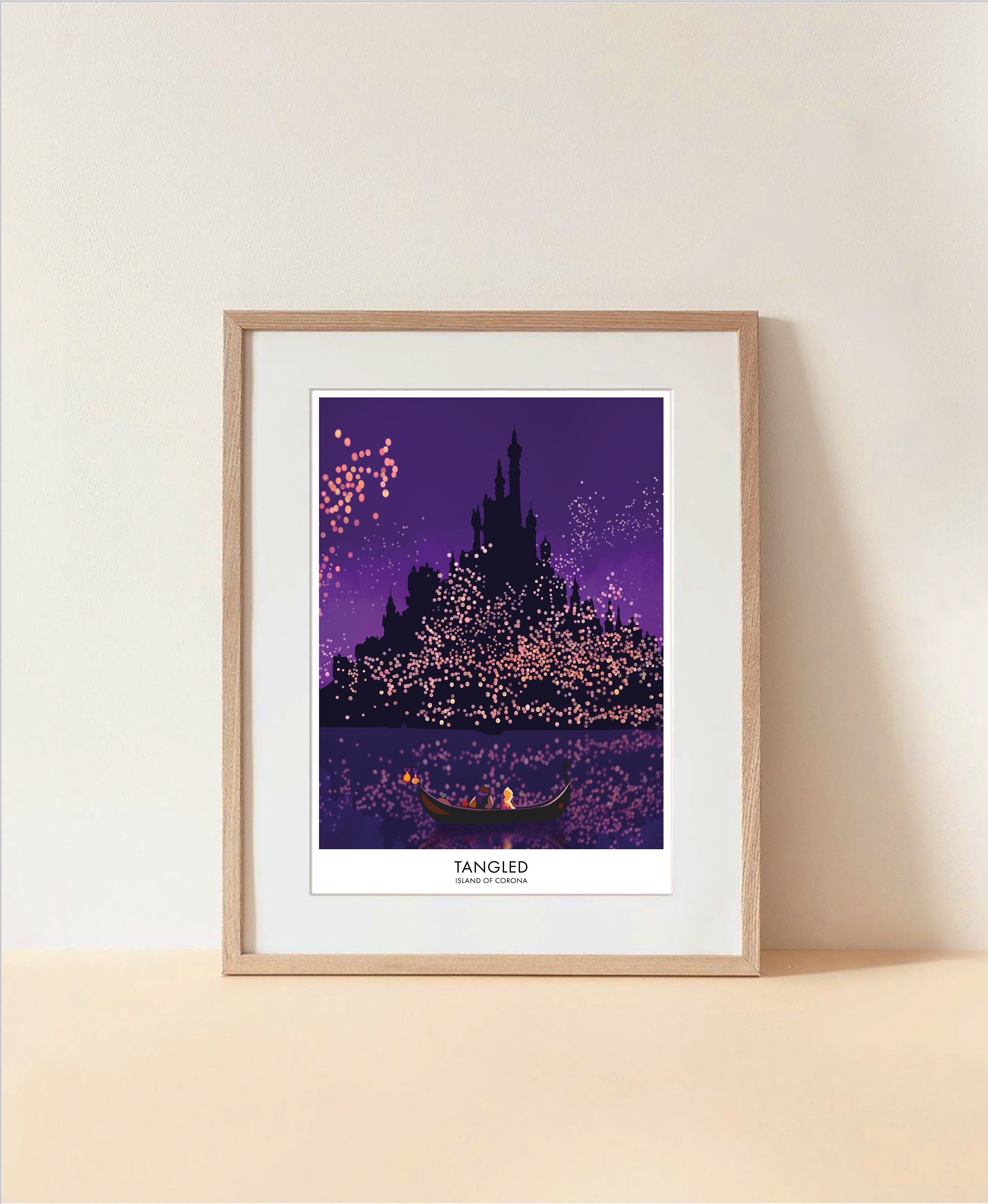 Tangled Rapunzel Travel Print. Disney Poster Travel Art - Etsy