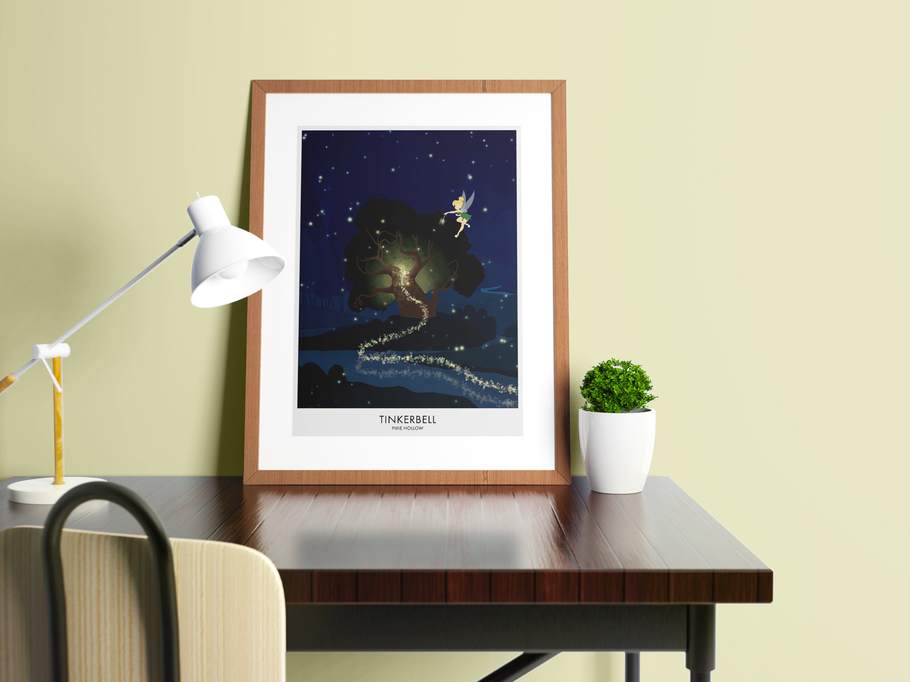 Tinkerbell Travel Print Pixie Hollow Disney Poster. - Etsy