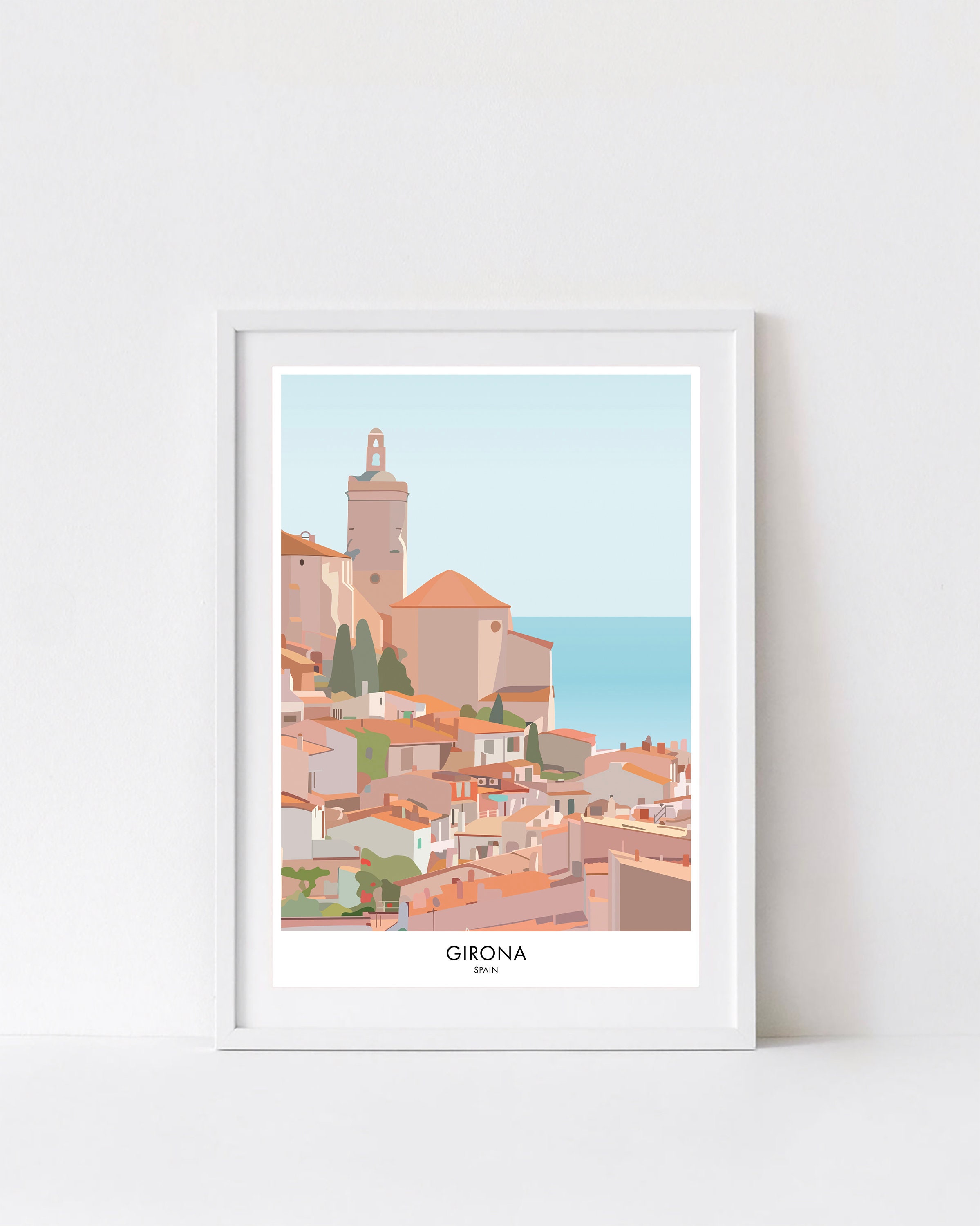 Girona, Spain Print. Spanish Travel Print, Art Poster. - Etsy UK