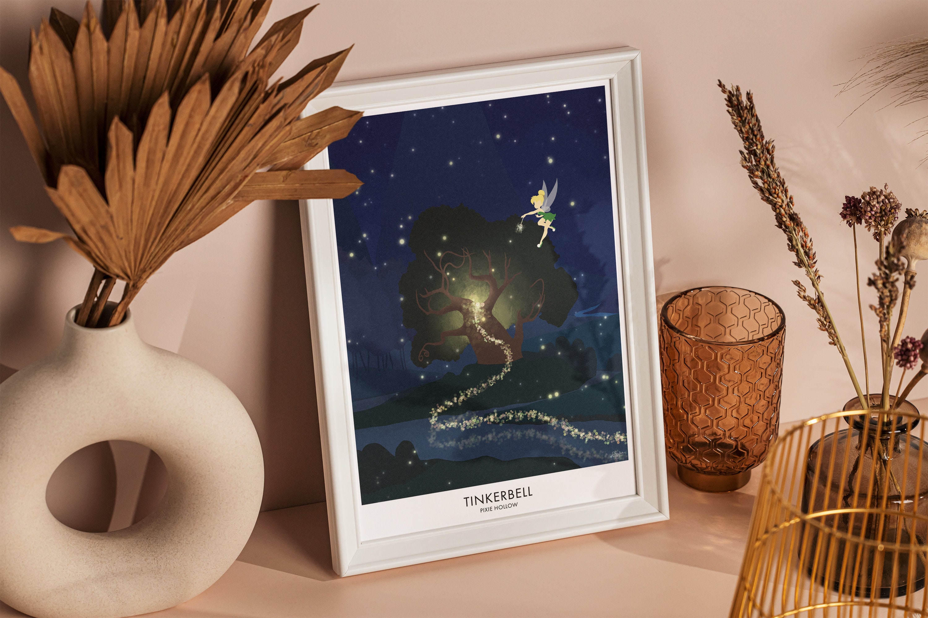 Tinkerbell Travel Print Pixie Hollow Disney Poster. - Etsy