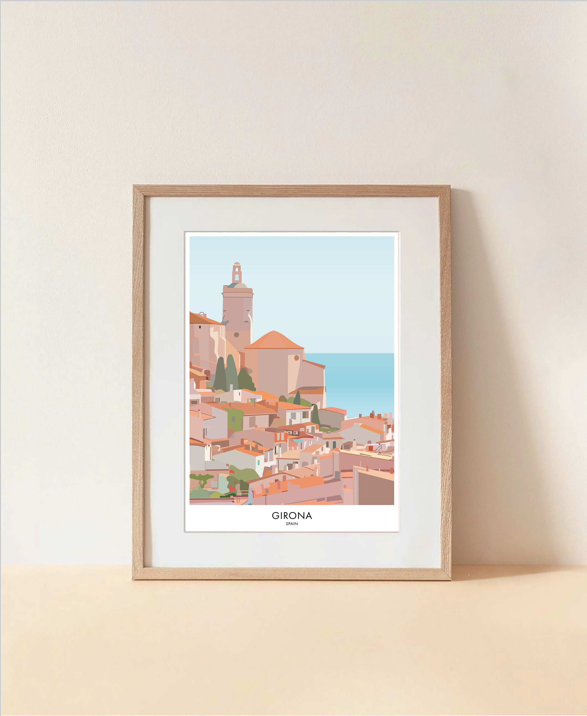 Girona, Spain Print. Spanish Travel Print, Art Poster. - Etsy UK