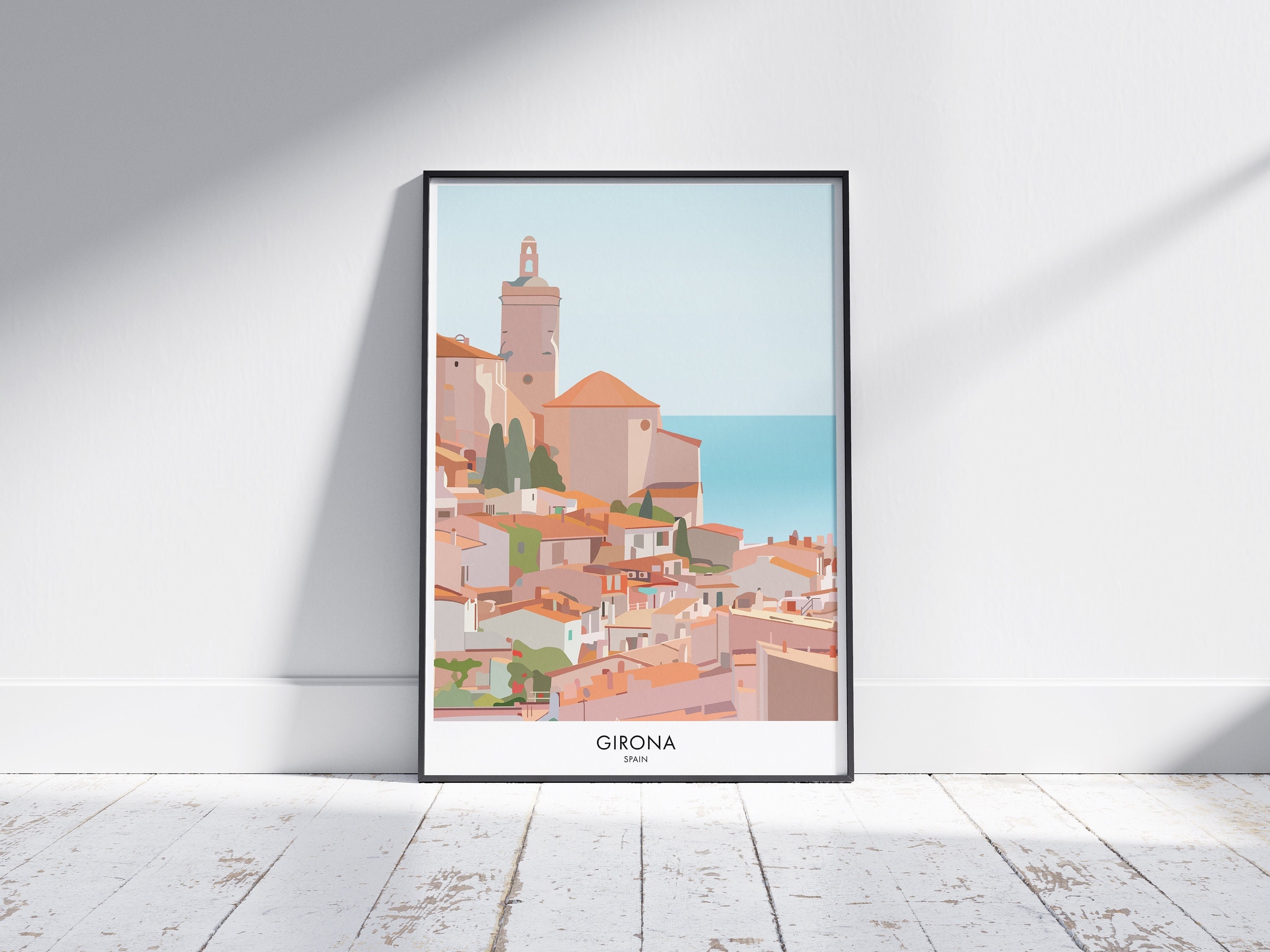 Girona, Spain Print. Spanish Travel Print, Art Poster. - Etsy UK