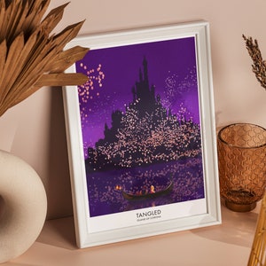 Tangled Rapunzel Travel Print. Disney Poster, Travel Art Rapunzel ...