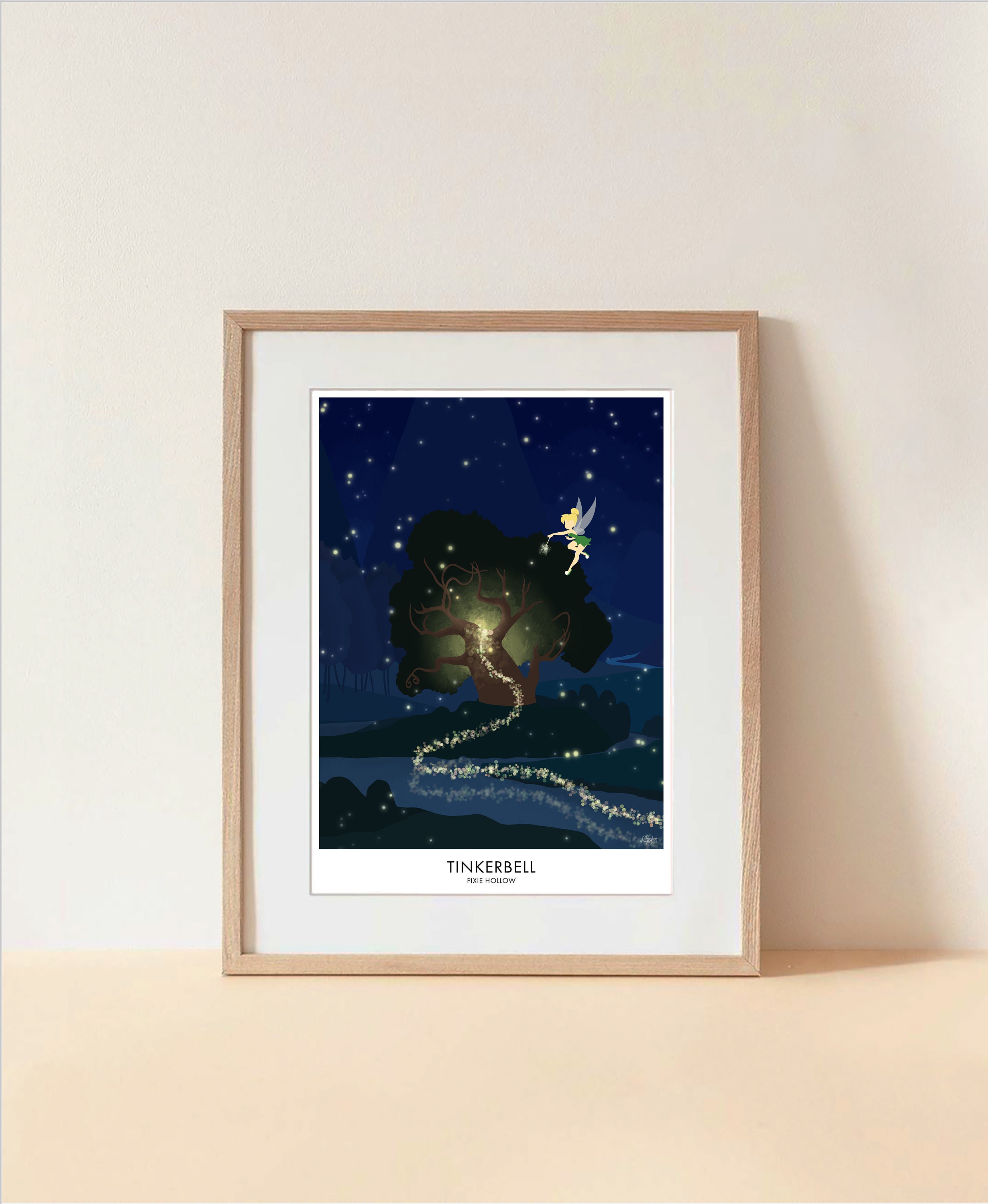 Tinkerbell Travel Print Pixie Hollow Disney Poster. - Etsy