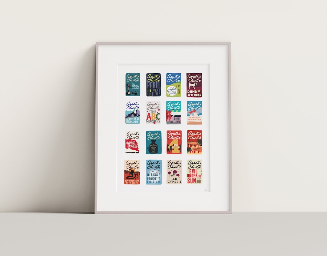 Agatha Christie's Poirot Book Print. Drawing Book Cover Design Art ...