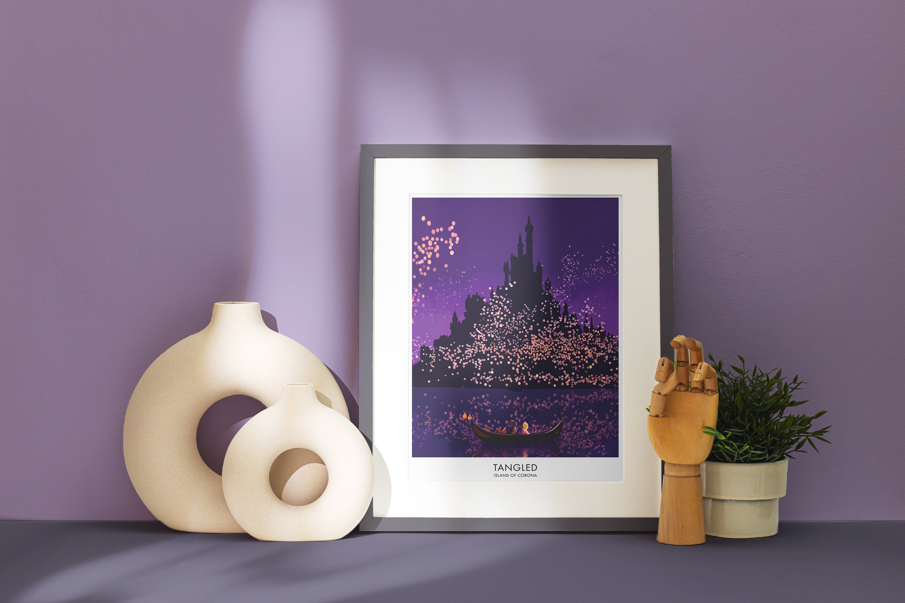 Tangled Rapunzel Travel Print. Disney Poster Travel Art - Etsy