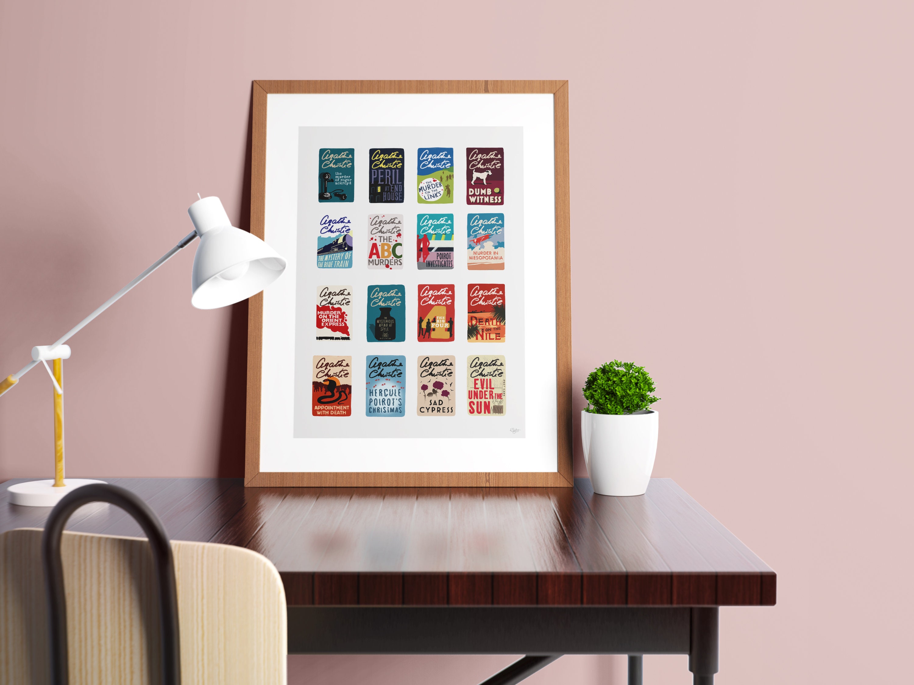 Agatha Christie's Poirot Book Print. Drawing Book Cover - Etsy