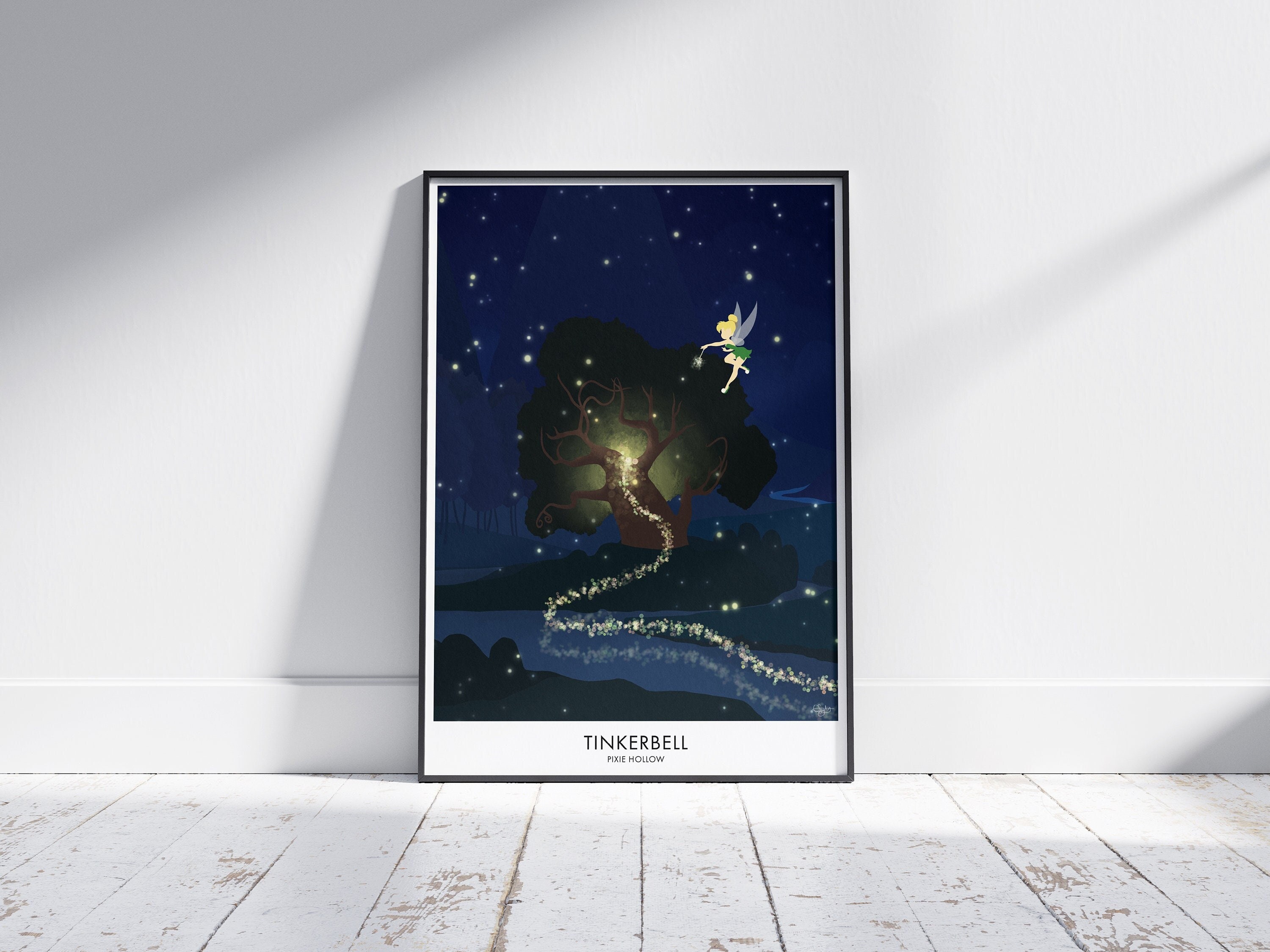 Tinkerbell Travel Print Pixie Hollow Disney Poster. - Etsy