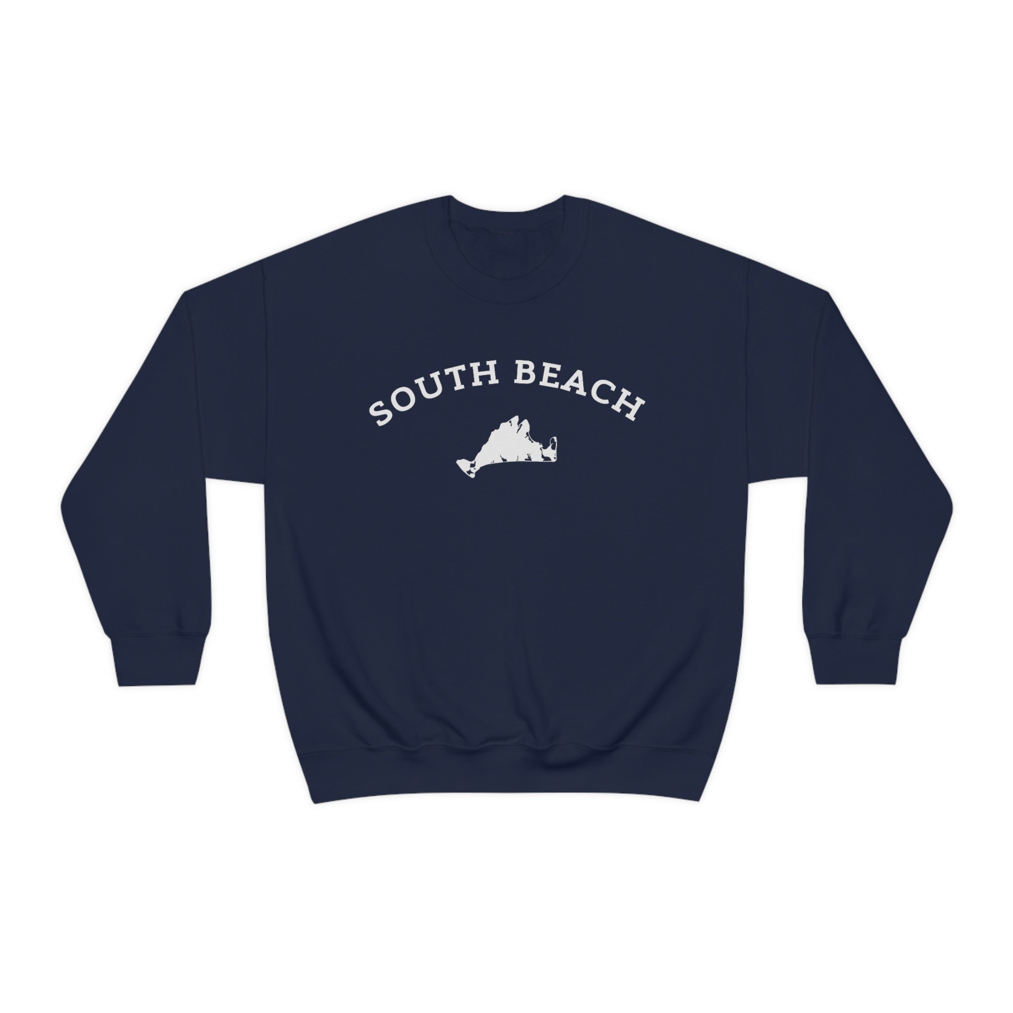 South Beach With Marthas Vineyard Map Sweatshirt, Marthas Vineyard ...