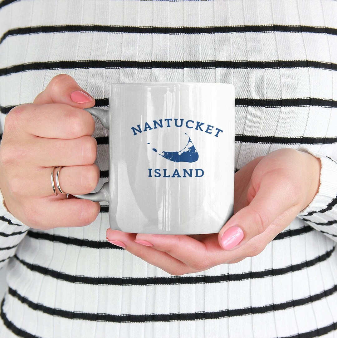 Nantucket Island Map Mug, Nantucket Mug, Nantucket Island Mug, ACK Mug ...