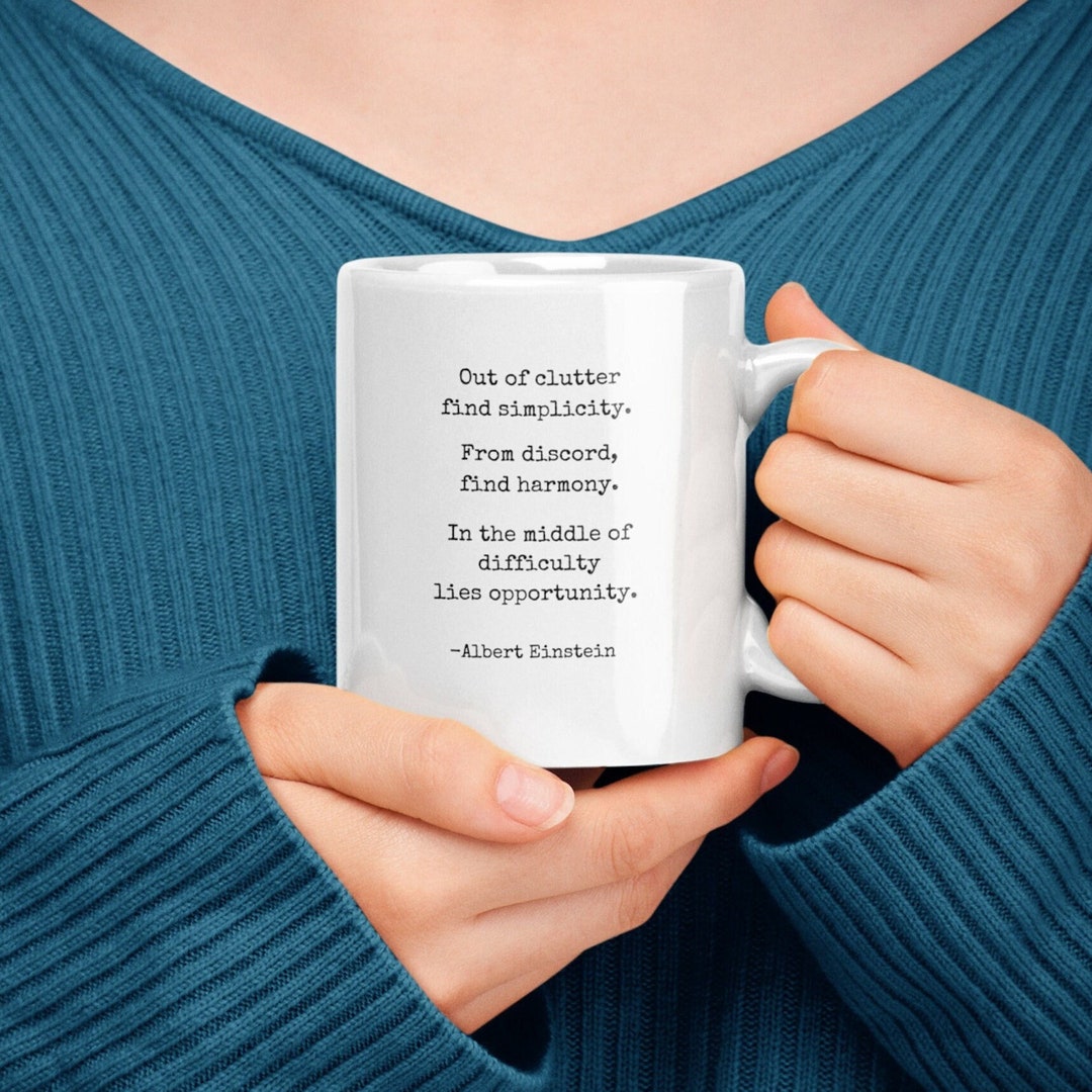 Einstein Mug, Albert Einstein Ceramic Mug, Inspirational Quote Mug, Zen ...