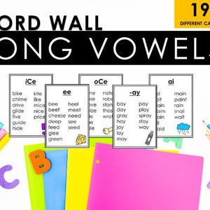 Vowels Chart Digital Download, Long Vowels, Silent E, Sounds Printable ...