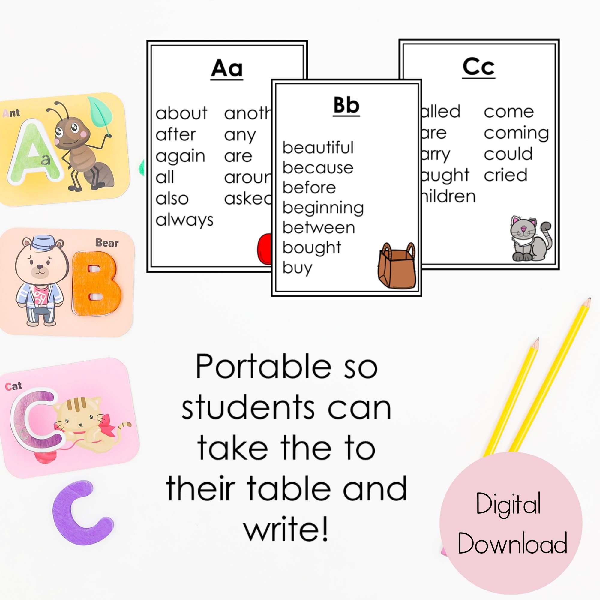 Word Wall Sight Words L High Frequency Words L Portable Word Wall - Etsy